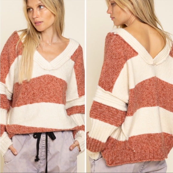 POL | Sweaters | Hp Pol Brick And Ivory Sweater | Poshmark